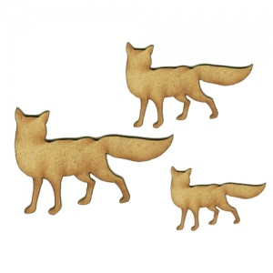 Fox Wood Shape style 4 for altered art and craft projects
